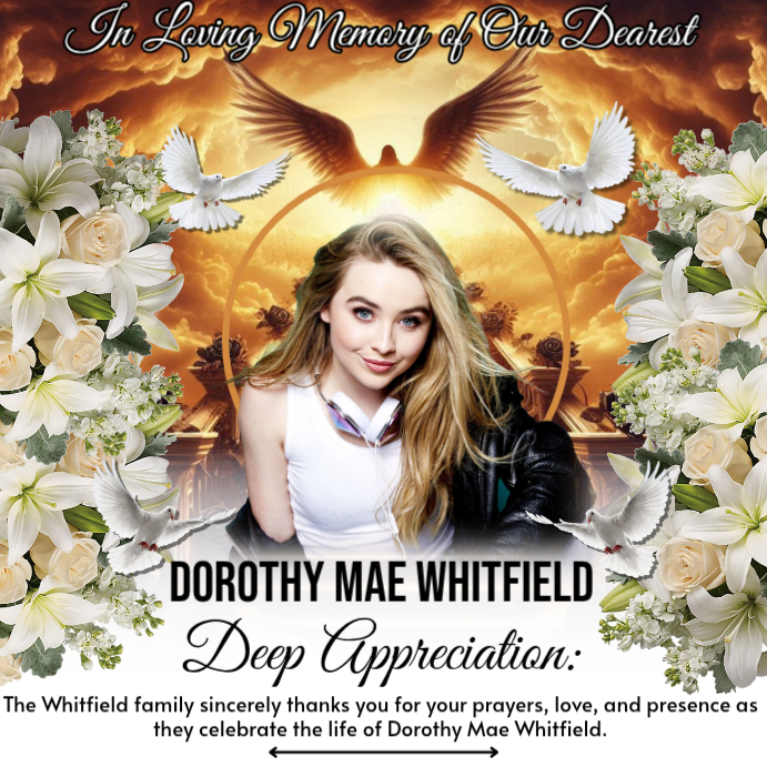 White Maximalist Memorial Funeral Announcement Flyer, Funeral Instagram ...