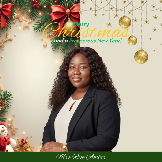 White Maximalist Merry Christmas And Happy New Year Square (1:1 ...