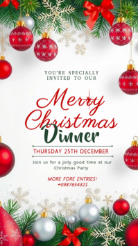 Modèle Maximalist Merry Christmas Dinner Party Whatsapp Status ...