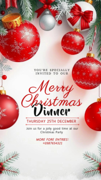 Maximalist Merry Christmas Party Invitation Whatsapp Status Template ...