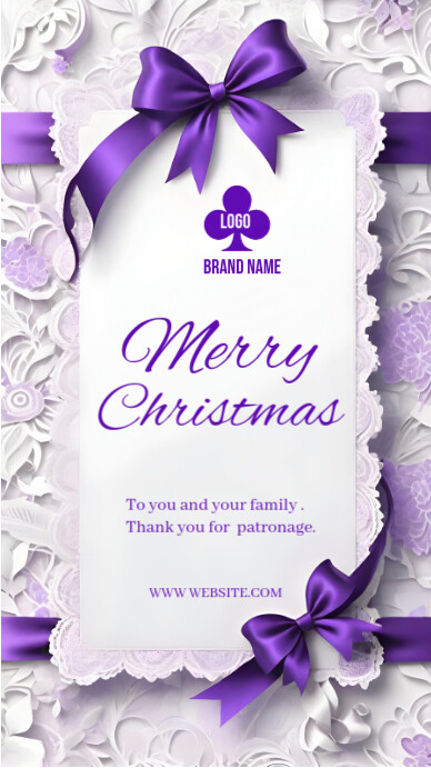 White Maximalist Merry Christmas To Customer Instagram Story Template ...