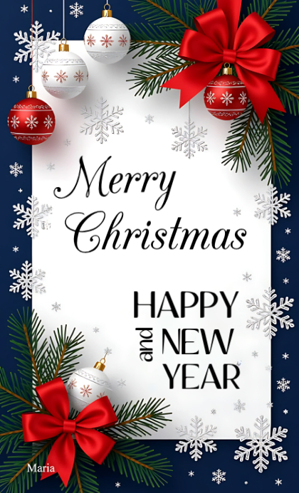 White Maximalist Merry Christmas Us Legal Template | PosterMyWall