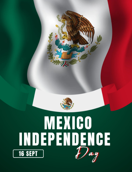 White Maximalist Mexico Independence Day Online Design Flyer/template ...