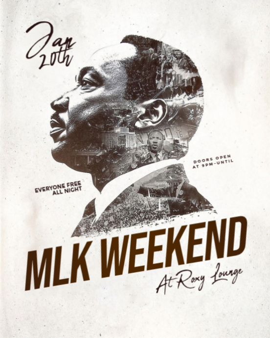 White Maximalist Mlk Day Flyer Instagram Portrait Template | PosterMyWall