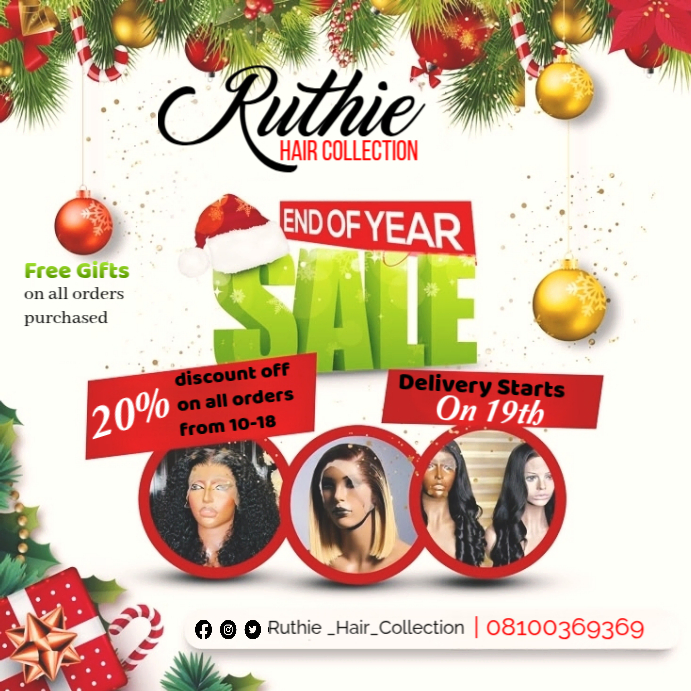 White Maximalist Modern Editable Christmas Sale Poster Templates ...