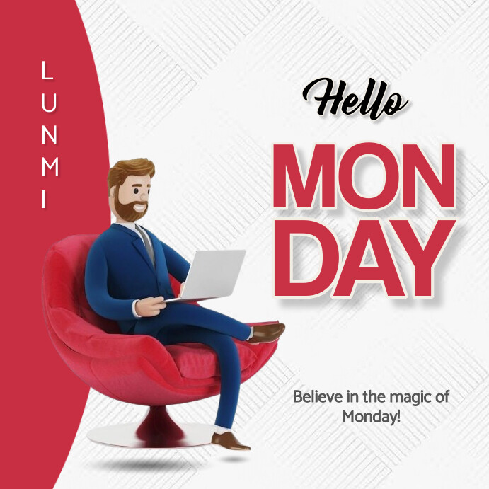 White Maximalist Monday Flyer Instagram Post Templat | PosterMyWall