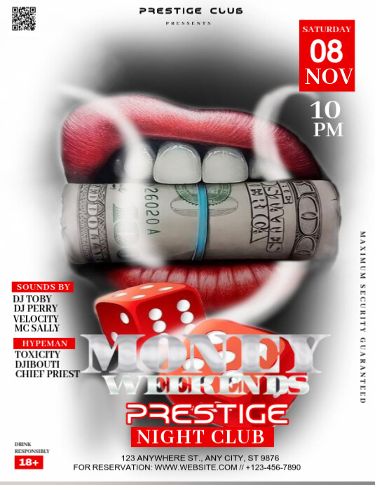 Copy of White Maximalist Money Weekend Flyer (us Letter) | PosterMyWall
