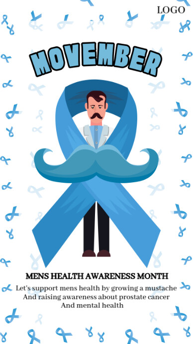 White Maximalist Movember November Prostrate Awareness Month Online ...