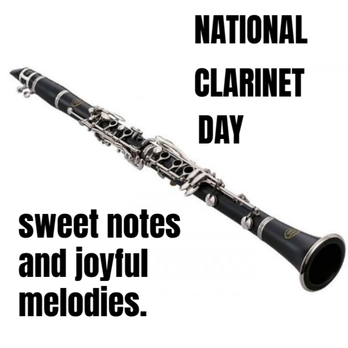 White Maximalist National Clarinet Day Instagram Post Template ...