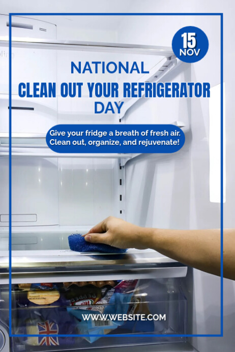 White Maximalist National Clean Out Your Refrigerator Day Poster ...