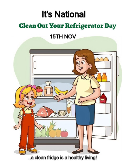Copy of White Maximalist National Clean Out Your Refrigerator Day Flyer ...