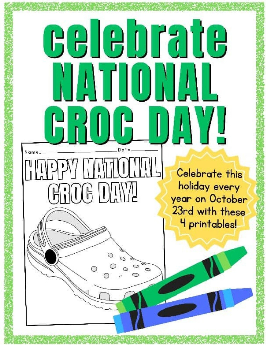 White Maximalist National Croc Day Flyer (us Letter) Template ...