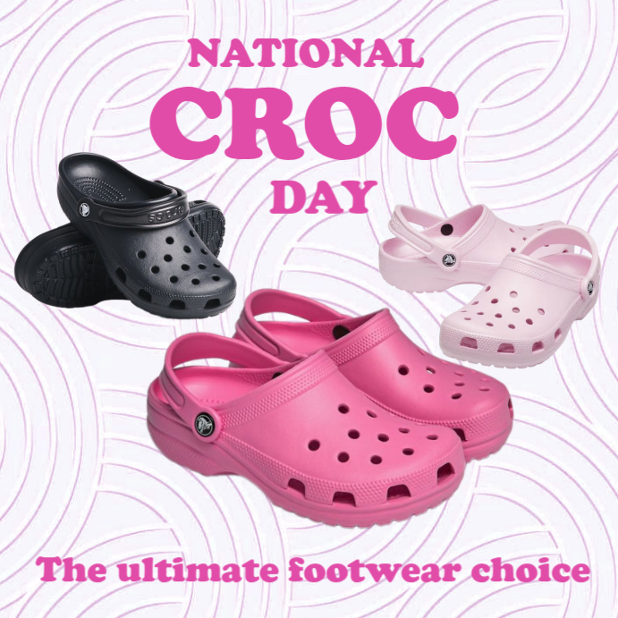 Copy of White Maximalist National Croc Day Instagram Post | PosterMyWall