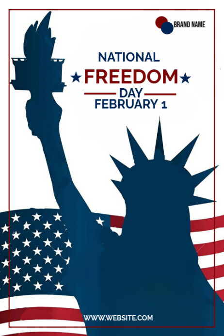 Modèle White Maximalist National Freedom Day Poster | PosterMyWall