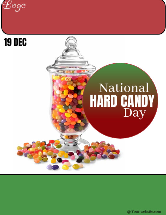 White Maximalist National Hard Candy Day Online Design Flyer/template ...