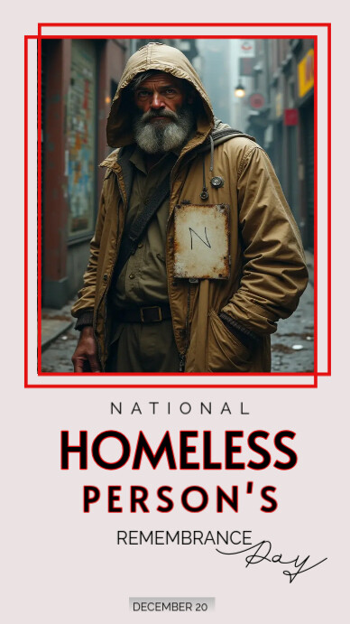 Plantilla de White Maximalist National Homeless People's Remembrance ...