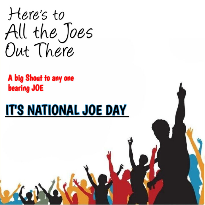 White Maximalist National Joe Day Template Instagram Post | PosterMyWall
