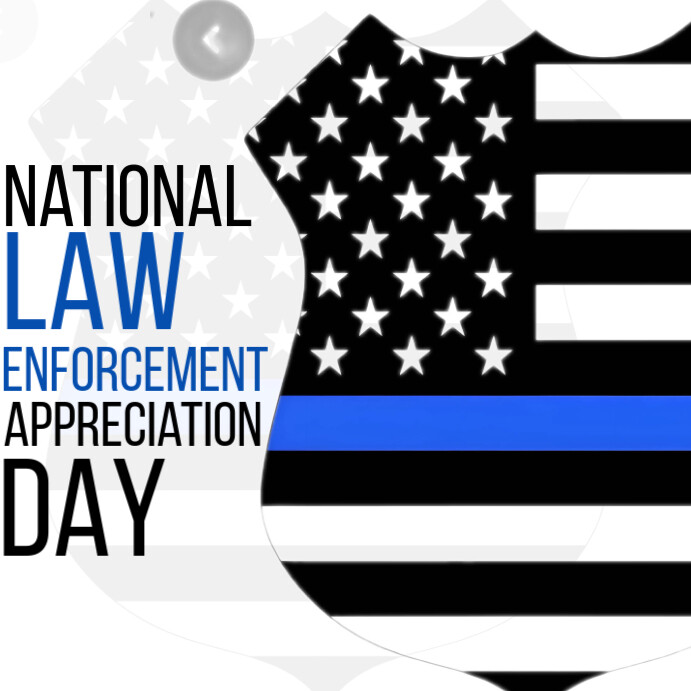 White Maximalist National Law Enforcement Square (1:1) Template ...