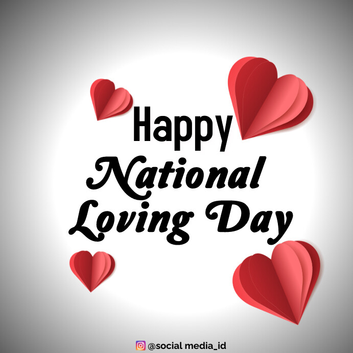 White Maximalist National Loving Day Instagra Template | PosterMyWall