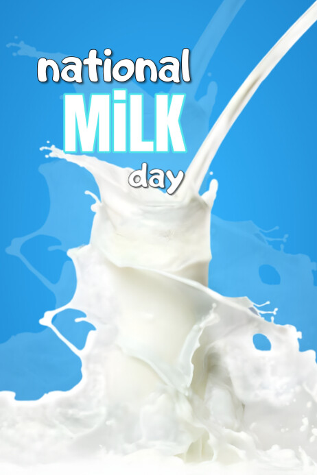 White Maximalist National Milk Day Poster Template | PosterMyWall