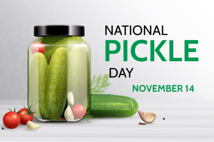 Plantilla de White Maximalist National Pickle Day Poster | PosterMyWall