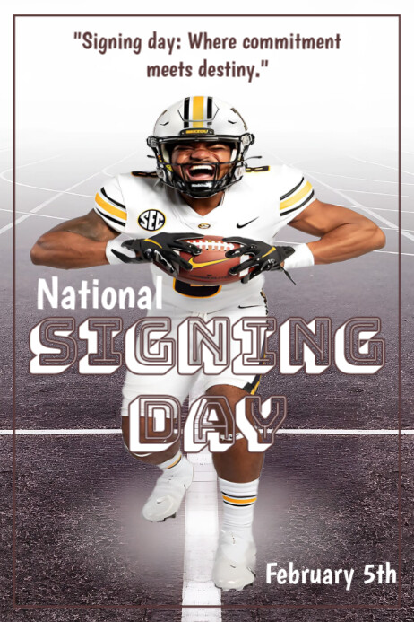 Copy of White Maximalist National Signing Day Poster | PosterMyWall