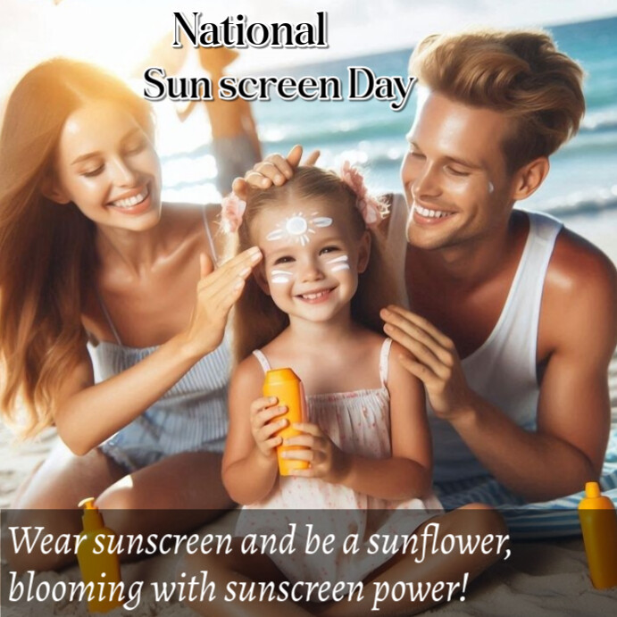 White Maximalist National Sunscreen Day 2025 Free Social Media Post And ...