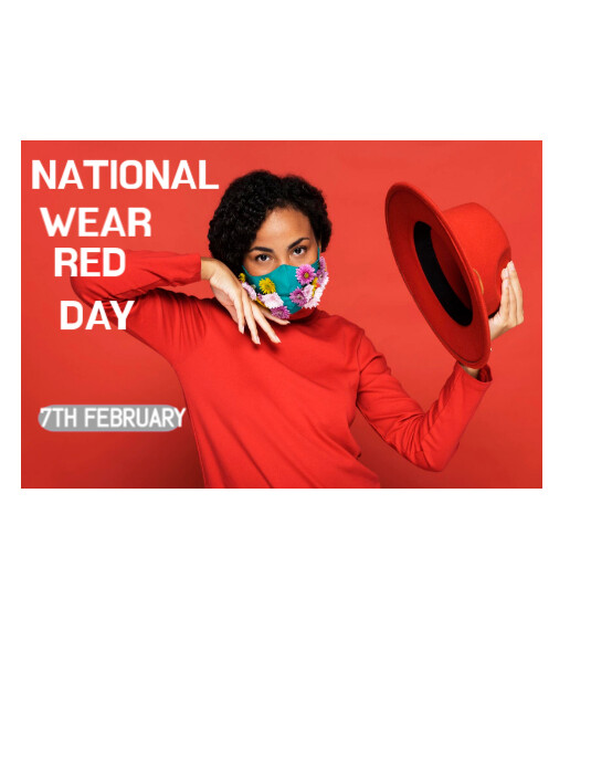 White Maximalist National Wear Red Day Flyer (us Letter) Templat ...