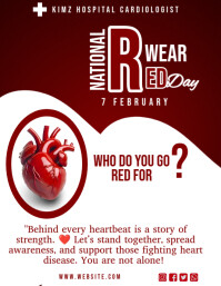 National Wear Red Day Flyer Template | PosterMyWall