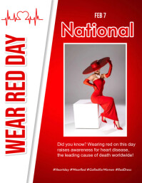 National Wear Red Day Flyer Template | PosterMyWall