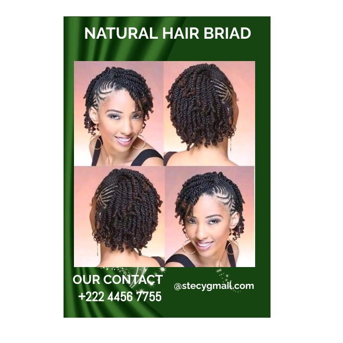 Copy of White Maximalist Natural Hair Braid Hair Brai | PosterMyWall