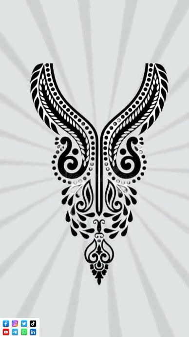 White Maximalist Neck Line Embroidery Design With Flowers Instagram ...