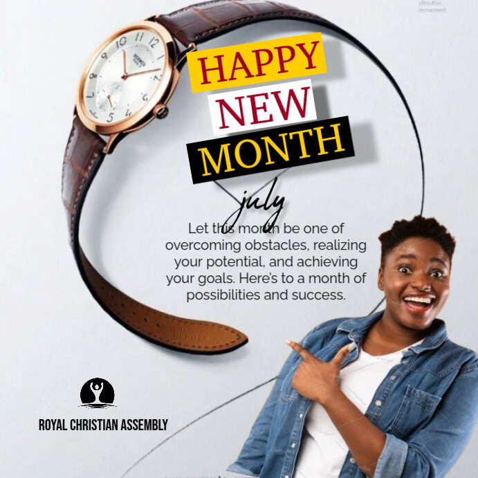 White Maximalist New Month Flyers Instagram Post Template | PosterMyWall