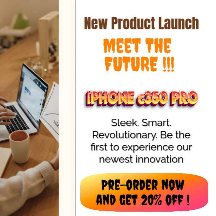 Plantilla de White Maximalist New Product Launch Instagram Post | PosterMyWall