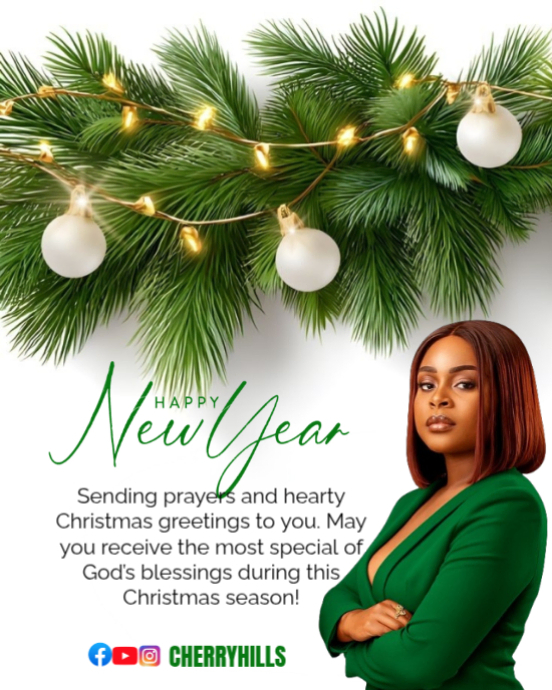 White Maximalist New Year Greetings Flyers Instagram Portrait Template ...