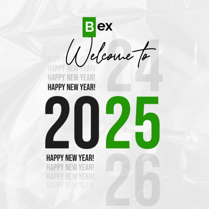 White Maximalist New Year Poster Instagram Post Template | PosterMyWall