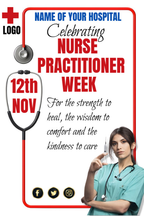 Copy of White Maximalist Nurse Practitioner Week Poster | PosterMyWall