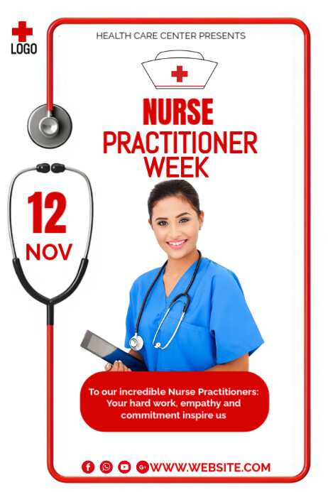 Copy of White Maximalist Nurse Practitioner Week Poster | PosterMyWall