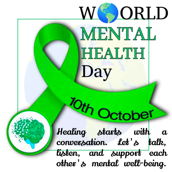 White Maximalist October 10 World Mental Health Day Awareness Instagram ...