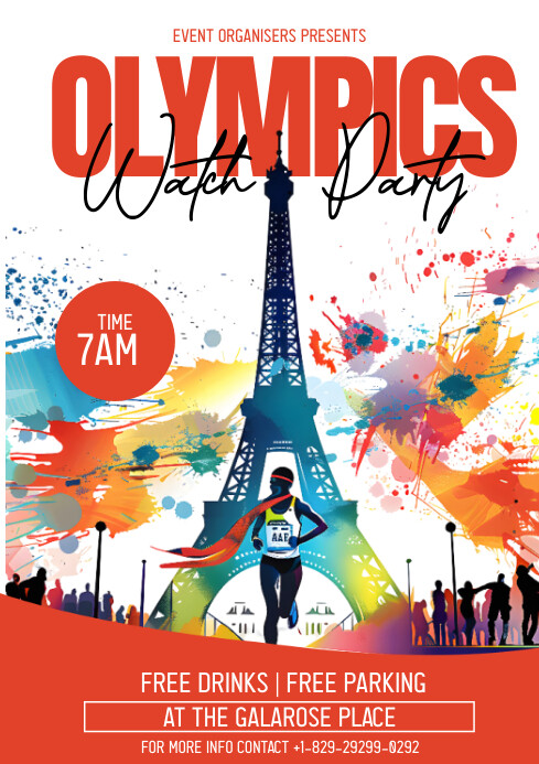 Copy of White Maximalist Olympics Watch Party A3 | PosterMyWall