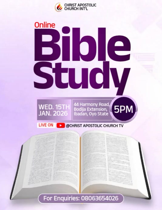 White Maximalist Online Bible Study Design Flyer (us Letter) Template ...