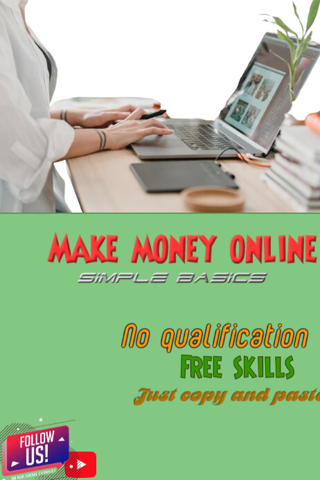 White Maximalist Online Money Poster Template | PosterMyWall