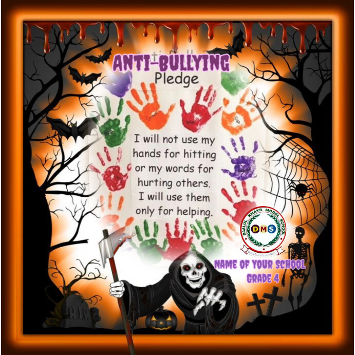 Copy of White Maximalist Orange Halloween Anti-bullying School Template ...