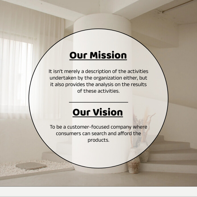 White Maximalist Our Mission And Vision Inst Template | PosterMyWall