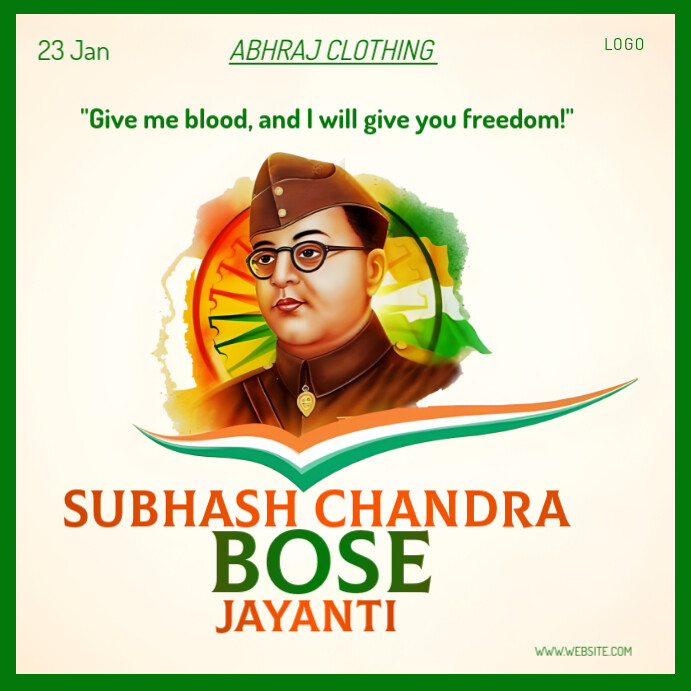 White Maximalist Parakram Diwas Instagram Post Template | PosterMyWall