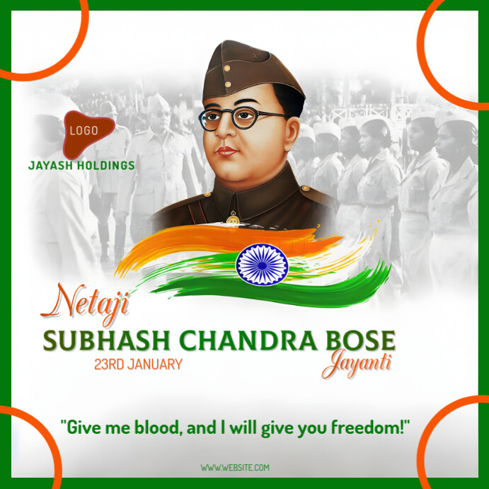 White Maximalist Parakram Diwas Instagram Post Template | PosterMyWall