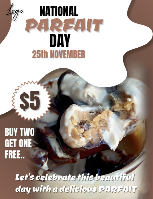 Copy of White Maximalist Parfait Day Flyer (us Letter) | PosterMyWall