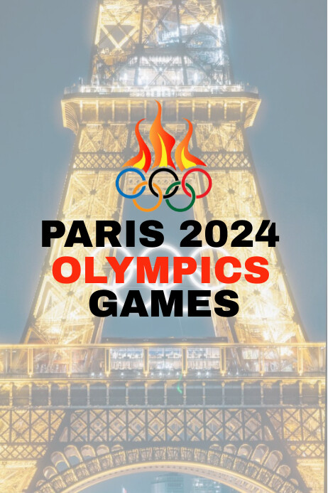 White Maximalist Paris Olympics 2024 Poster Template | PosterMyWall
