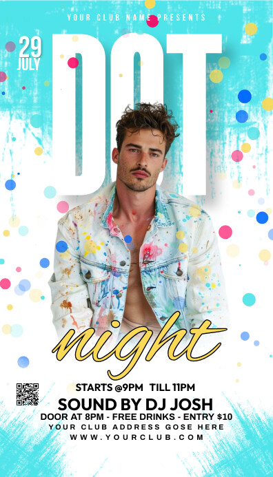 White Maximalist Party Flyer Business Card Template | PosterMyWall