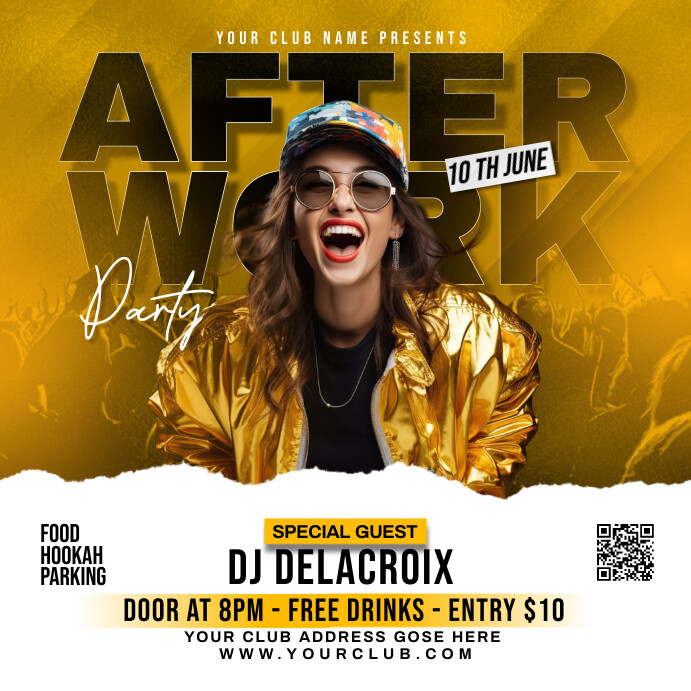 Copy of White Maximalist Party Flyer Instagram Post | PosterMyWall